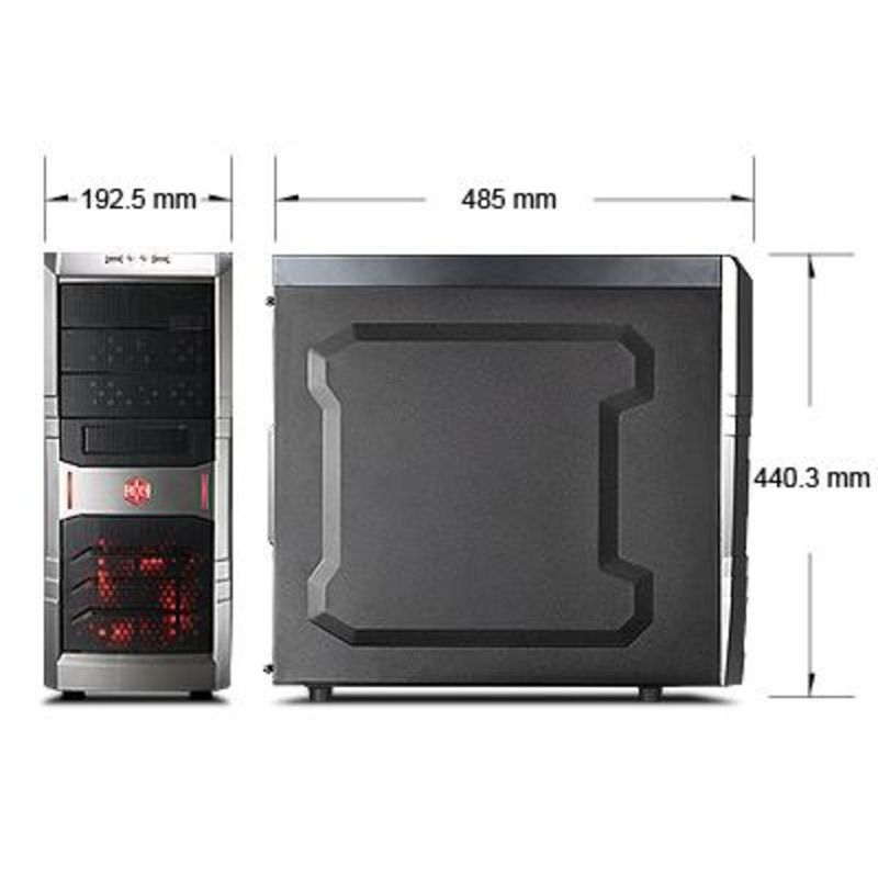 Gabinete Silverstone Redline RL01 - Preto/Prata - SST-RL01B-3.0 - Waz