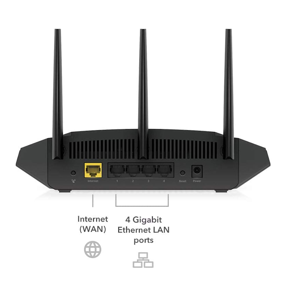 Roteador WiFi 6 NETGEAR 4-Stream AX1800 - R6700AX-1AZNAS - Waz